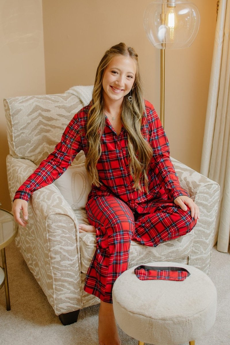 3 Piece Red Plaid PJ Set | Select Trends Boutique