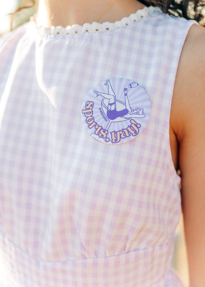 Purple Sports, Yay Gameday Button | Select Trends